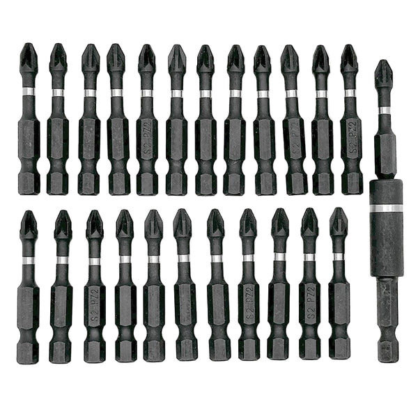 25 Piece PZ2 Impact Driver Bit Set – Car Builder Solutions