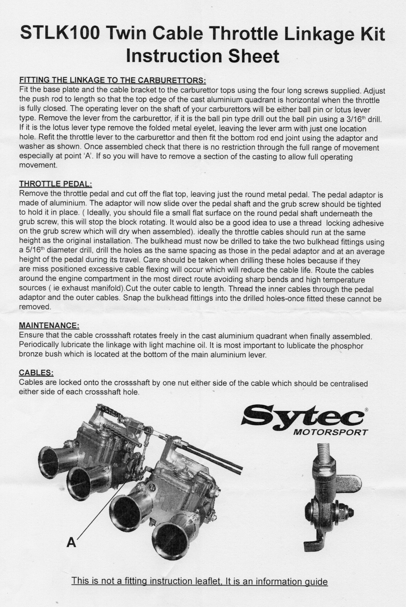 Weber DCOE Throttle Linkage Kit – Car Builder Solutions