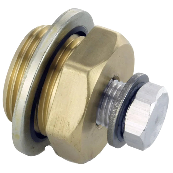 Brass Adapter M22 to M10 x 1mm with Plug | ADAPT15 | For Radiator ...