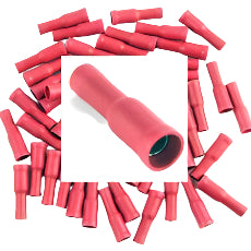 Red Female Bullet Crimp Terminals (x50) | 4mm Male | Secure Connection ...