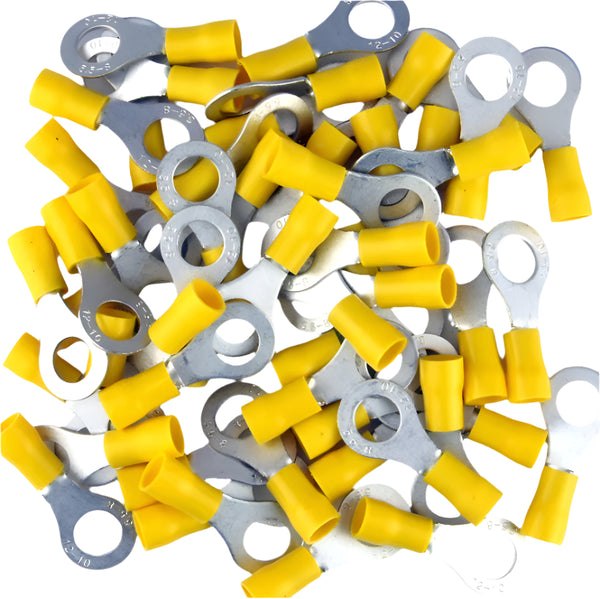 Yellow Pre-Insulated Crimp Ring Terminals 6mm (50 Pack) | Secure ...
