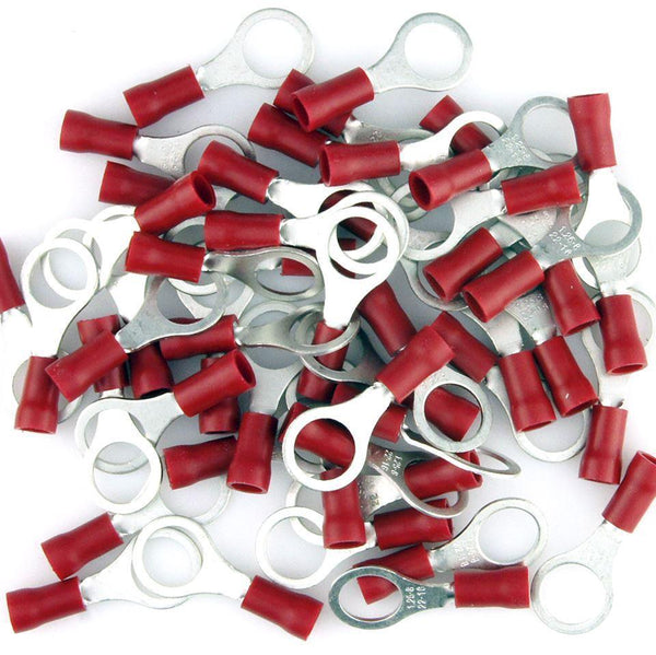 Red Pre-Insulated Ring Crimp Terminals 8mm 50pcs | Secure Connections ...