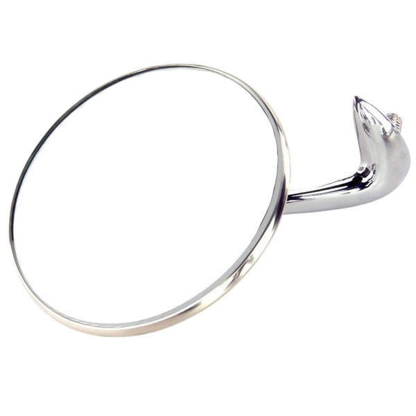 Chrome and Stainless Extended Arm Round Wing or Door Mirror 160mm Pair ...