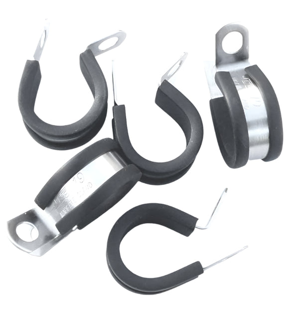 Stainless Steel Rubber Lined P-Clips Pack of 5 - 8 Sizes – Car Builder ...