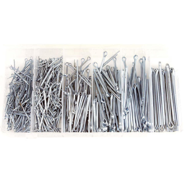Split Pin Assortment (500 Pack) | Zinc Plated Steel | Various Sizes ...