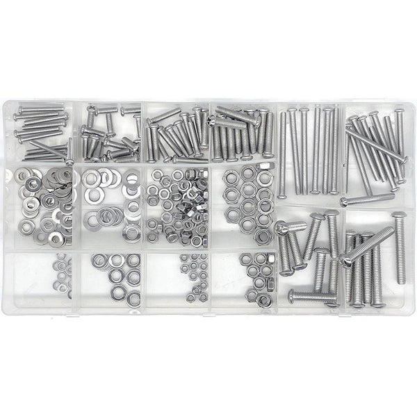 246pc Stainless Steel Nut & Bolt Kit | M3, M4, M5, M6 | Corrosion ...